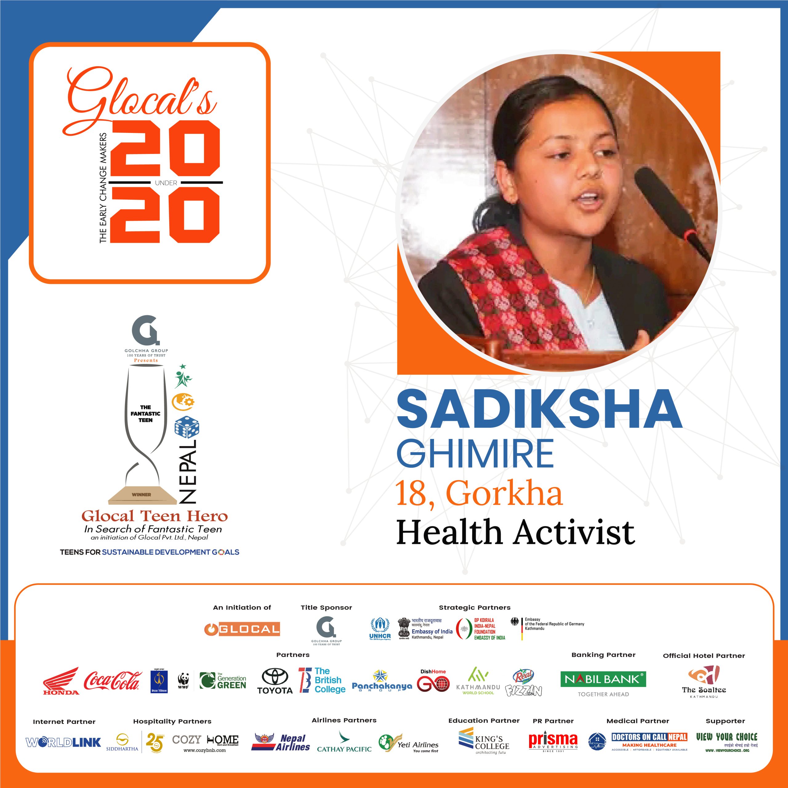 Ms. Sadiksha Ghimire: A Health Activist. - Glocal Teen Hero