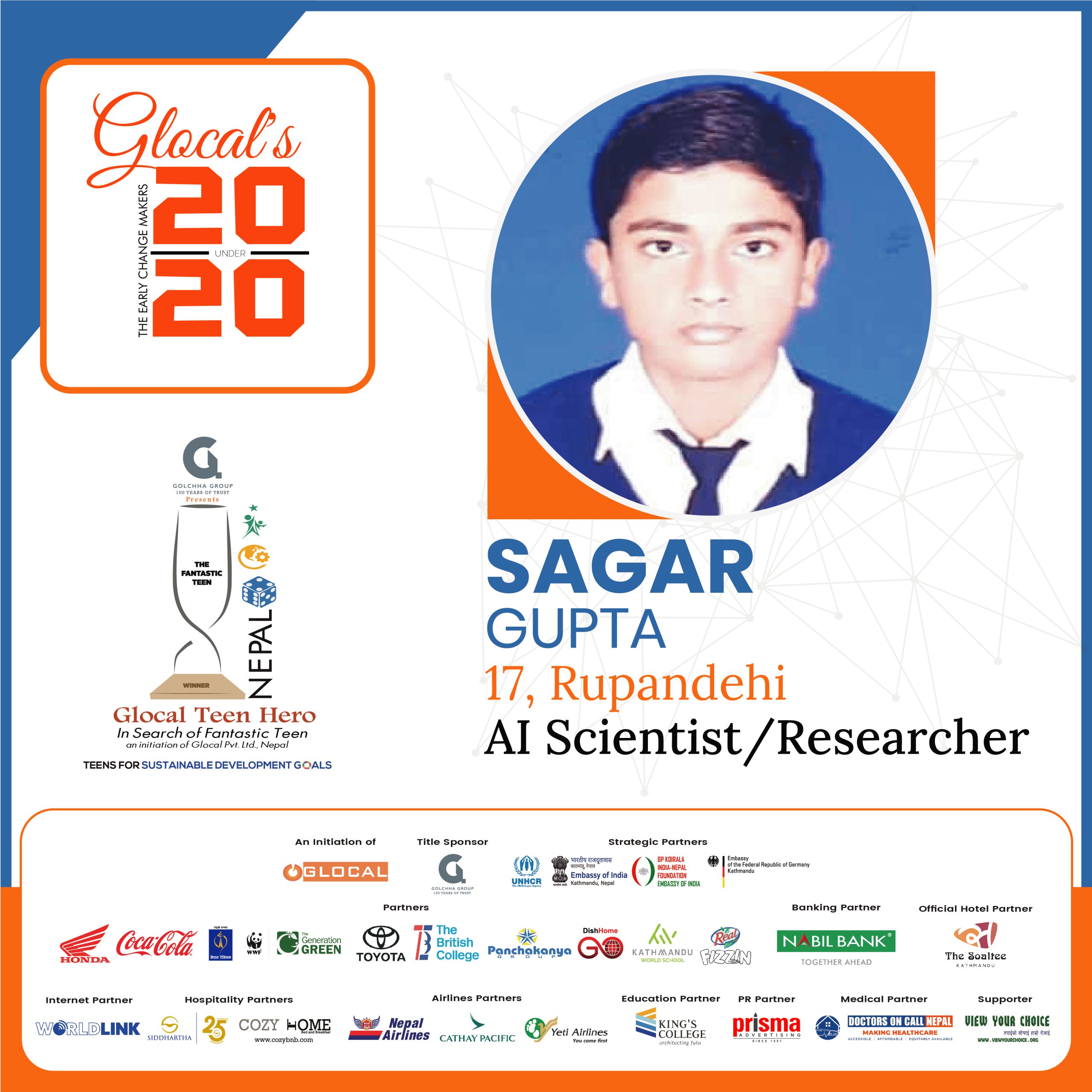 Mr. Sagar Gupta: A Passionate AI scientist/Researcher. - Glocal Teen Hero